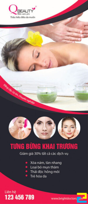 15+ Mẫu In Standee Khai Trương Spa Đẹp Thiết Kế Hiện Đại