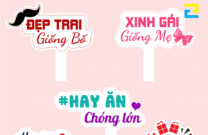 15+ Mẫu In Hashtag Cầm Tay Sinh Nhật Cho Bé Đẹp Dễ Thương